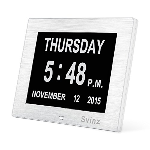 NEW Dual Alarm Clock - SVINZ Day Clock Digital Calendar - Extra Large ...