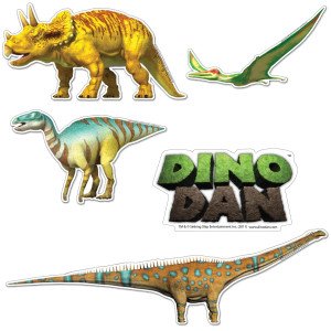 Amazon.com - Set of 5 Premium Quality Vinyl Dino Dan Wall Decals (Dino ...