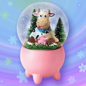 Funny cow snowglobe | Snow globes, Snowglobes, Cow