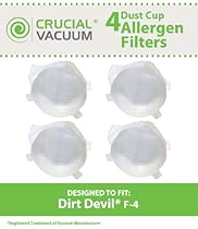 4 Dirt Devil F4 Replacement Vacuum Filters Fit Dirt Devil F4 Filter For ...