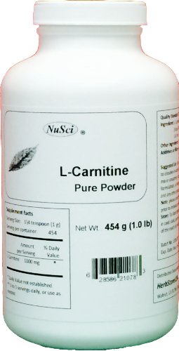 L-Carnitine 1.0 lb (454g) Base Form pure powder USP quality standard ...