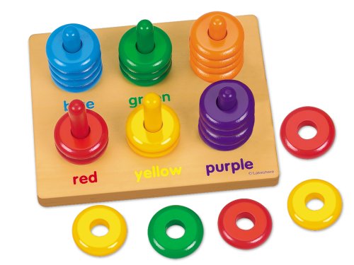 Lakeshore Color Rings Sorting Board Toys Games Games Stacking Games