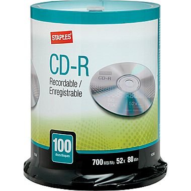 Staples® 100/Pack 700MB CD-R, Spindle Electronics Electronics ...