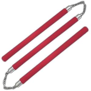 Amazon.com : Three Section Staff Training Foam Padded Red : Martial ...