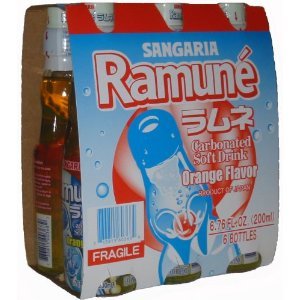Amazon.com : Ramune Orange Flavor 6 Pack - 6.76FL.OZ.(200ml) : Soda ...