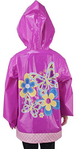 Little Girl's Pink Flower Raincoat - Size 6 Apparel Accessories ...