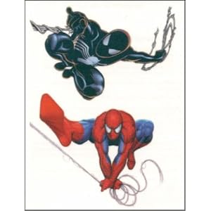 Spiderman & Venom Webbing Temporaray Tattoo