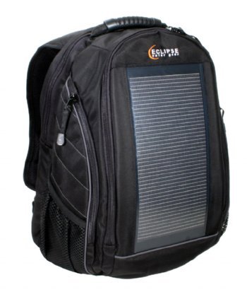 Eclipse Solar Panel Black/Gray Thin Film Solar Mobile Charging Backpack ...