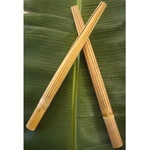 Amazon.com : Hawaiian Pu ili Bamboo Rattle Sticks for Hula Dancing ...