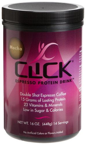 CLICK Espresso Protein Drink, Mocha, 16-Ounce Canister | Review Price