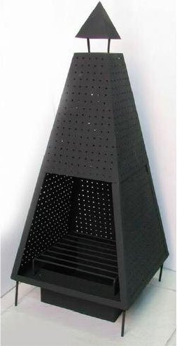 Pyramid Steel Chiminea by Suntime at the Garden incinerators & Fire Pits