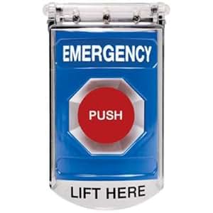 Amazon.com: SAFETY TECHNOLOGY INC. SS2414E BLUE EMERGENCY PUSH BUTTON ...