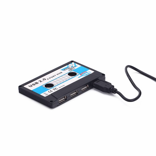 Cassette Tape 4-port USB 2.0 Hub - FindGift.com
