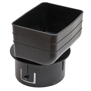 Amazon.com - Universal Downspout to Drain Pipe Tile Adapter (Black ...