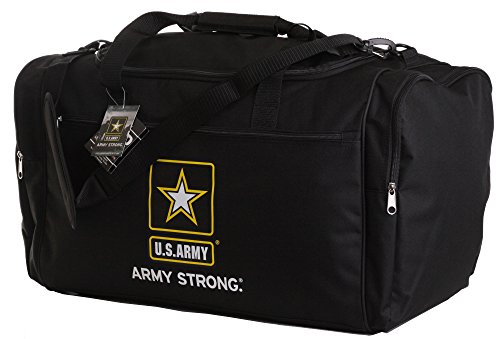 U.S. Army Official Licensed Black Duffle Gym Luggage Bag Bags