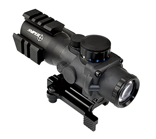 Sniper® Tactical 4x 28 Prismatic Scope; ACOG Style; RGB Chevron Reticle ...