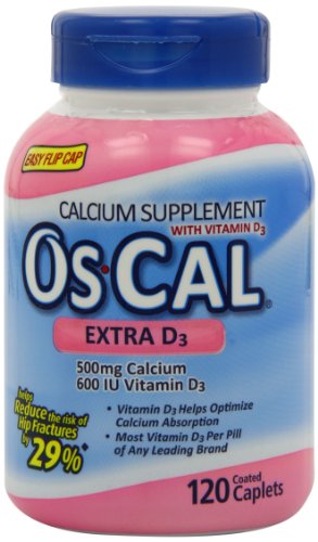 Oscal Os-Cal Calcium Supplement With Vitamin D Bottles, 120 Coated ...