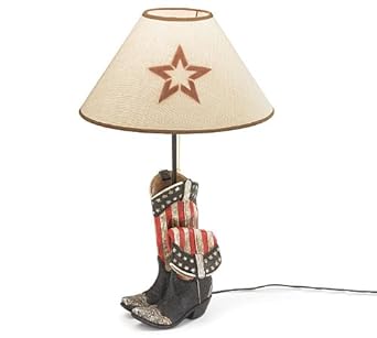 Unique Patriotic Cowboy Boot Table Lamp Great Lamp for Western ...
