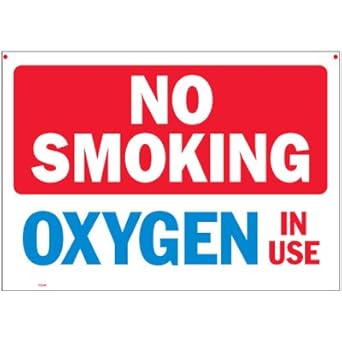 No Smoking Safety Signs - Oxygen In Use