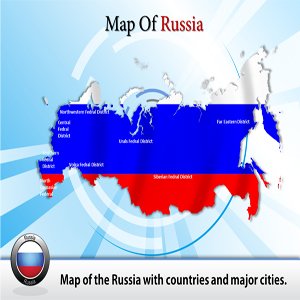 Amazon.com: Map of Russia Powerpoint Template - Map of Russia ...