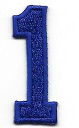 Amazon.com: Numbers Royal Blue Number 1 (1 7/8 ) Iron On Embroidered ...