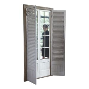 Amazon.com - Two's Company Shutters Wood Screen Shutter Mirror - Wall ...