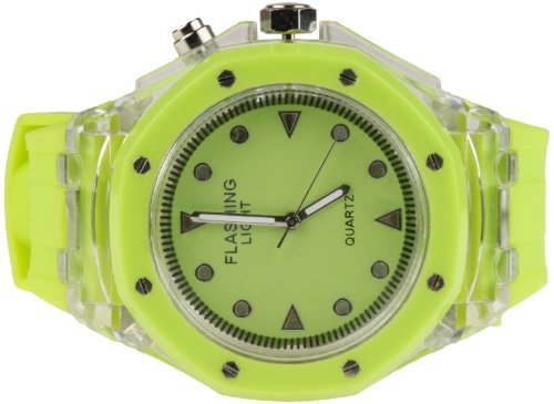 Lime Green Light Up Silicone Watch | Geneva Watches