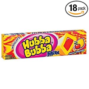 Amazon.com : Hubba Bubba Max Bubble Gum, Cherry Lemonade, 5-Stick Packs ...