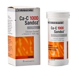 Amazon.com: Ca-c 1000 Sandoz Effervescent Tablets 10 Tablets By ...