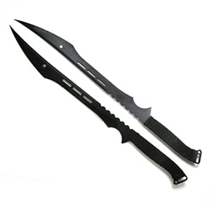 Amazon.com : 27" Stainless Steel Large Dual Full Tang Blade Ninja ...