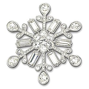 Swarovski Crystal Snowflake Brooch - FindGift.com
