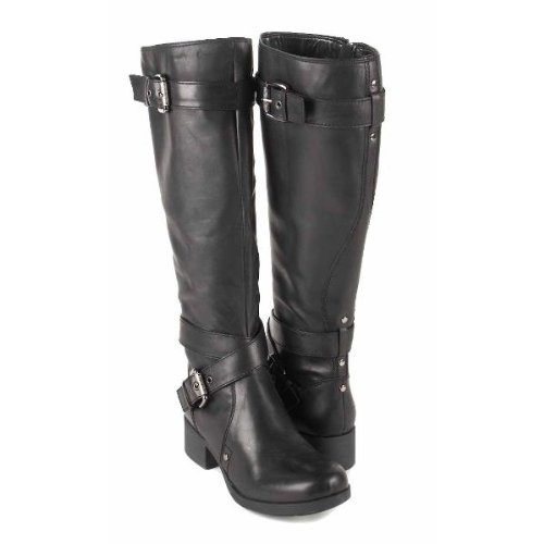 Black Friday Franco Sarto Women's Piston Tall Boot,Black Oil Calf,6.5 M US