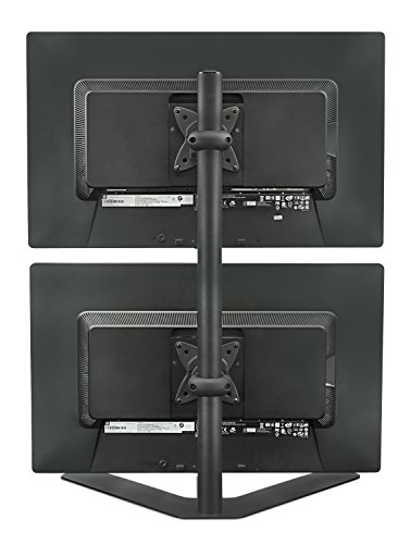 Mount-It VESA 75x75 and 100x100 17 Black MI-758 24 Dual Monitor Stand ...