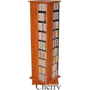 Revolving Media Storage Tower Cherry 2392CH: Amazon.co.uk: Kitchen & Home