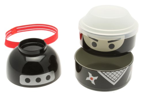 Kotobuki Ninja Boy Bento Box Set, Black - Ninja