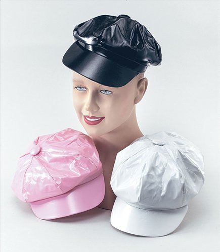 Opiniones de Black 60s Mod Cap - PVC - 1960s Go-Go Girl Fancy Dress ...