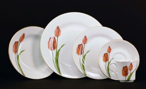 Euland China DSFL2-001T Tulip Dinnerware Set – Service For 8 ...