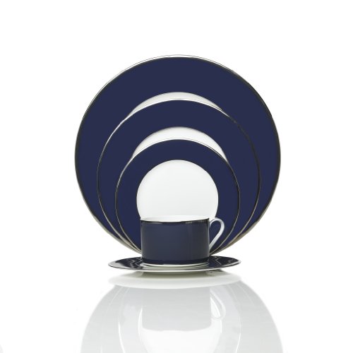 Mikasa Color Studio Blue and Platinum 5-Piece Placesetting ...