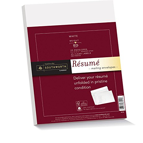 Southworth Resume Envelopes (9x12 Inches) and Labels, 25% - Want It All