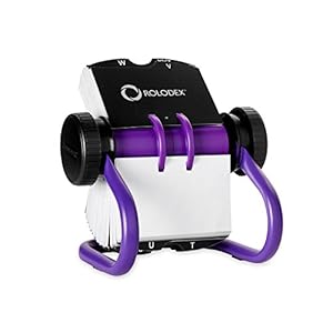 Amazon.com : Rolodex Open Rotary Business Card File, 200-Card, Purple ...