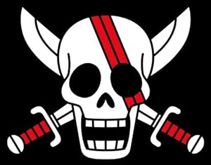 Amazon.de:CoolChange One Piece Flagge Flag mit Jolly Roger der Akagami ...