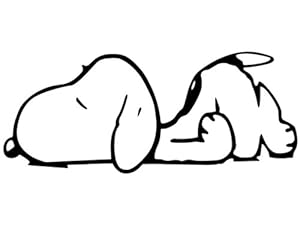 Snoopy Laying Down Sketch Coloring Page