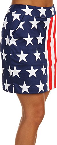Loudmouth Golf Women's Stars & Stripes Skort Red/White/Blue 4 Apparel ...