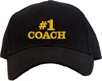 Amazon.com: #1 Coach Embroidered Baseball Cap - Black: Clothing