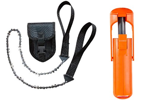Adventure Pocket Saw and One Handed Spring Fire Starter - Camp Stuffs