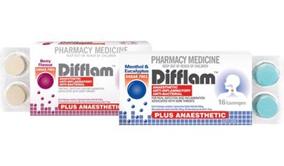 Difflam Anaesthetic Anti-Inflammatory Anti-Bacterial Lozenges Berry 16 ...