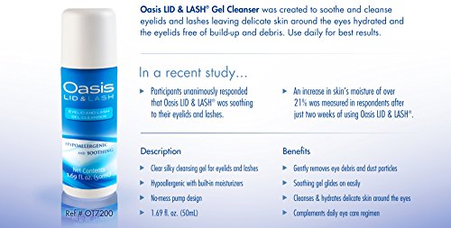 Oasis LID & LASH Eyelid and Lash Soothing Gel Cleanser, 1.69 Ounce ...