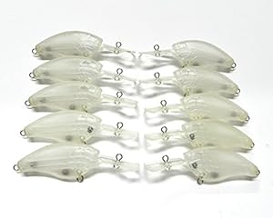 Lures Unpainted Lot Of 20 Unpainted Crankbait Blanks - Hard Baits ...