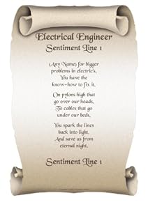 Electrical Engineer Personalised Poem Gift Print: Amazon.co.uk: Kitchen ...