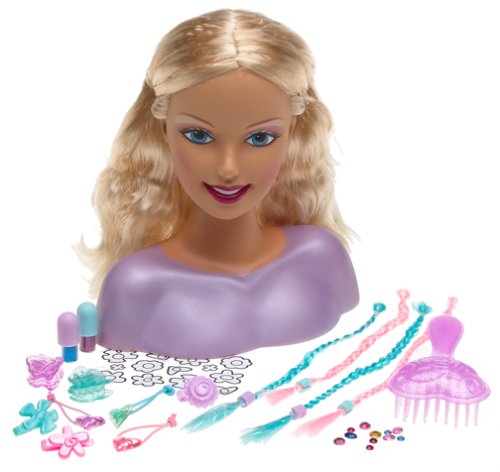 Barbie Styling Head – Barbie: Cool Lookz Shimmer ‘N Glitz Styling Head ...